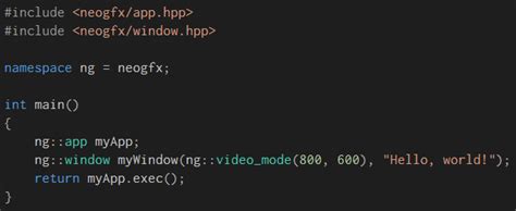 Neogfx C Applicationgame Engine And Development Platform