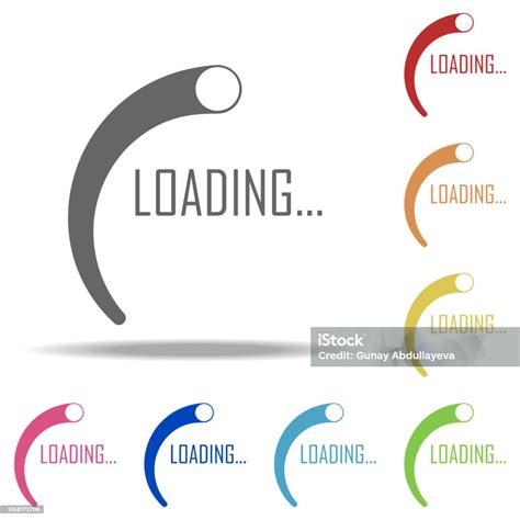 기호 아이콘을 로드합니다 멀티 로더 요소의 스타일 아이콘 색상 정보 그래픽 모바일 응용 프로그램 웹 디자인 웹 사이트에 대 한 간단한 아이콘 0명에 대한 스톡 벡터 아트 및