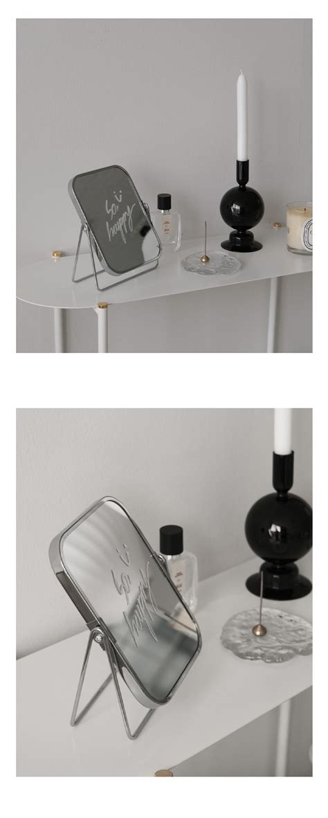 탁상거울 탁상거울 스텐 실버 양면 확대 화장대 거울 사각형 오늘의집 쇼핑