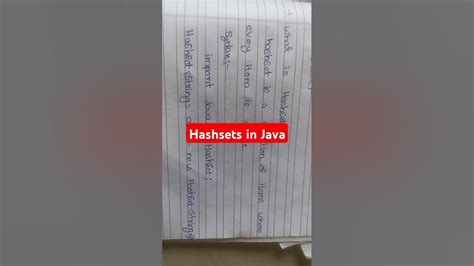 Hashset In Java Java Hashset Shorts Youtube Education Coding Interview Viralvideo Youtube