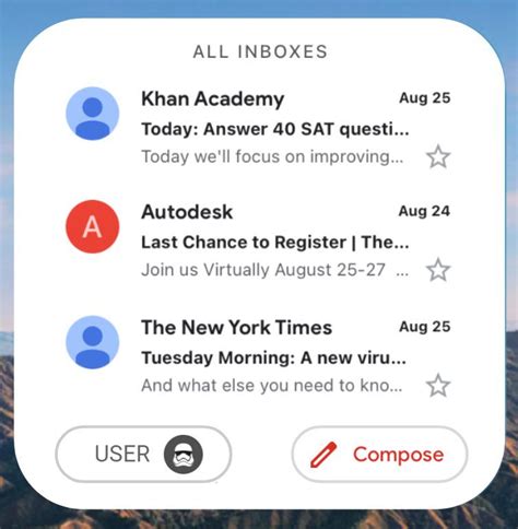 Concept Gmail App Widget I Made R Ios