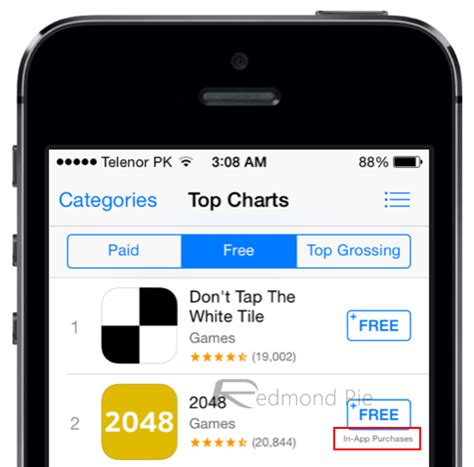 Ios Now Labels Apps With In App Purchases In Top Charts Section Redmond Pie