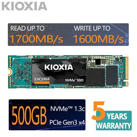 Kioxia 내장 솔리드 스테이트 드라이브 컴퓨터 노트북 노트북용 500gb Ssd Nvme 13c Pcie Gen3 X4 Rc10 M2 2280 Hd 1700