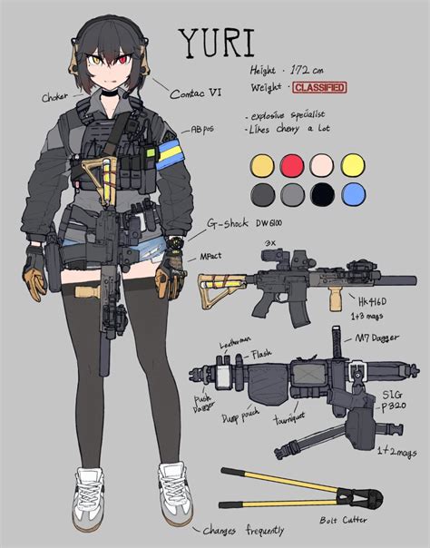 Ceramic Plate Leatherman Original Sig Sauer Absurdres Highres 1girl Armband Assault