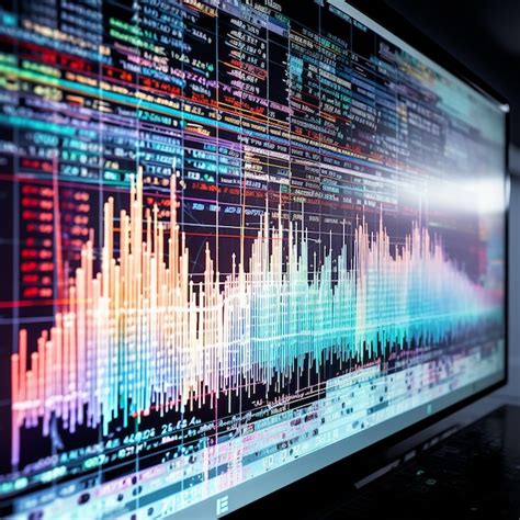 premium photo illustration in computer screen big data analysis