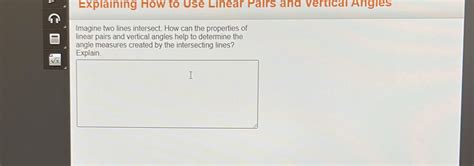 solved explaining how to use linear pairs and vertical angles imagine
