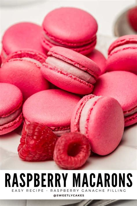Best Raspberry Macarons Recipe With Raspberry Ganache Filling Macaron Recipe Raspberry