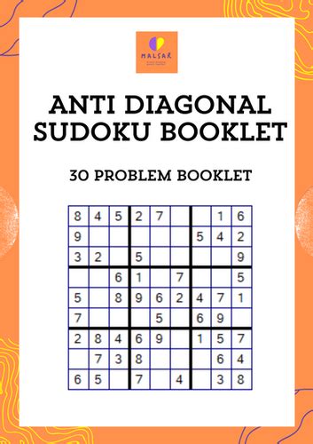 Anti Diagonal Sudoku Book Malsar