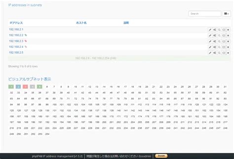 Ossアプライアンスサーバ Phpipam Ossのデージーネット