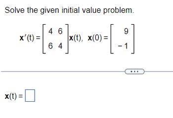 Answered Solve The Given Initial Value Problem Bartleby
