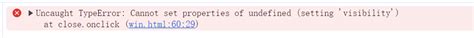 修改元素样式报错：cannot Set Properties Of Undefined Setting Visibility