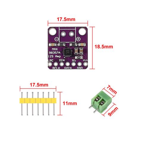 Max98357 I2s 3w Class D Amplifier Interface Audio Decoder Module Filterless Board For Raspberry