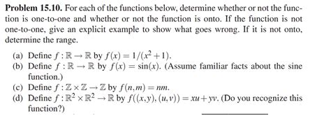 Solved Problem For Each Of The Functions Below Chegg Com