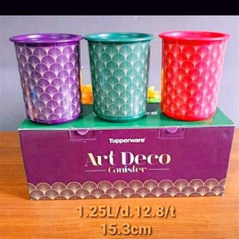 Jual Tuperware 3pcs Art Deco Canister Set Ada Box Shopee Indonesia