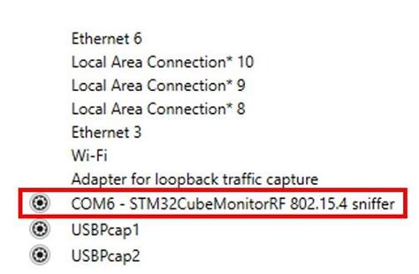 Connectivity How To Configure Sniffer For 802 15 4 Stm32mcu