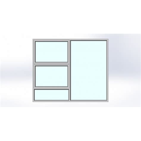 Window Frame Aluminium 28 Ptt1815 Natural Left Hand Robmeg Aluminium