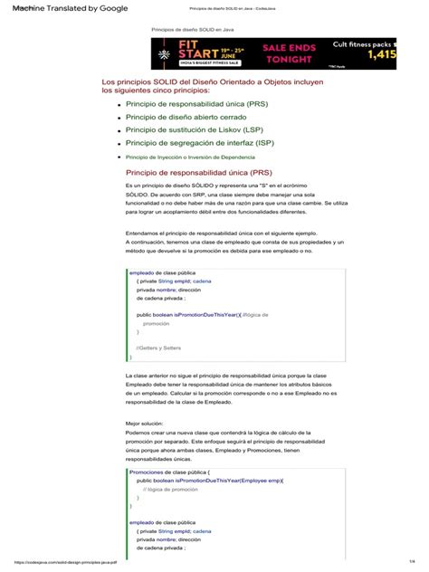 Solid Design Principles In Java Codesjava Descargar Gratis Pdf Objeto Informática