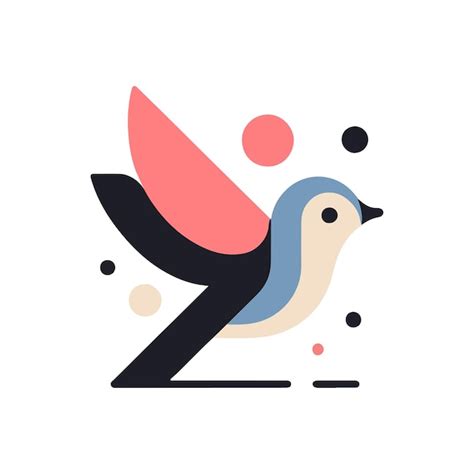 Premium Vector Flat Design Bird Abstract Illustration