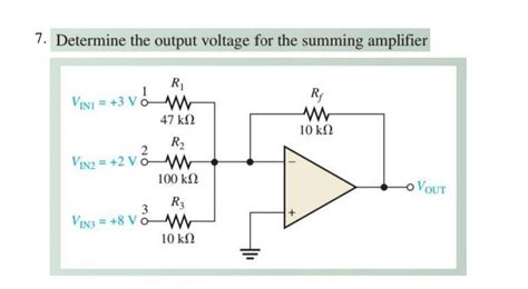 Solved Determine The Output Voltage For The Summing
