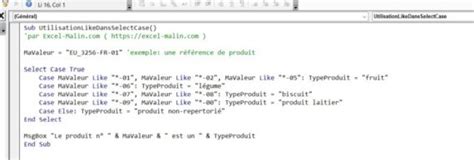 Vba Select Case Utilisation Avancée Excel