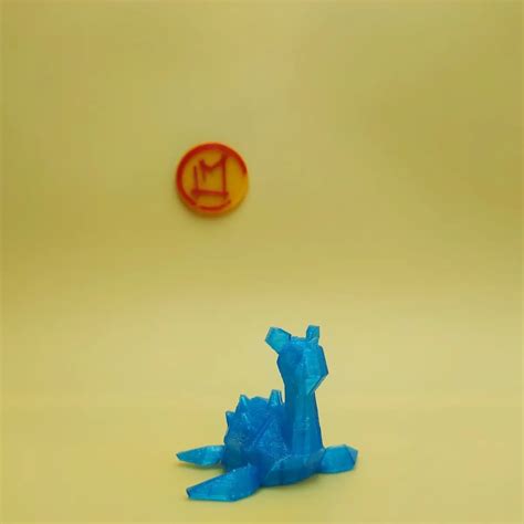 Figura Lapras Poligonal Pokemon Impreso En 3d Low Poly
