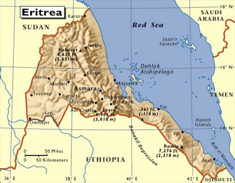 Where Is Eritrea On The Map Of Africa Map