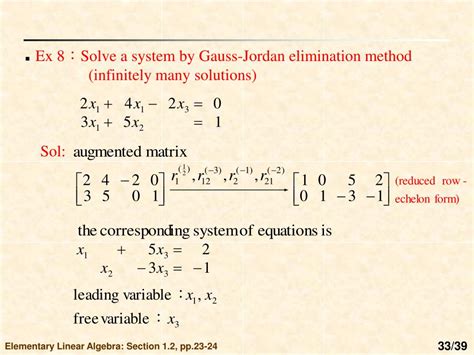 Ppt Chapter 1 Systems Of Linear Equations Powerpoint Presentation