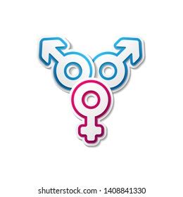 Gender Sex Symbol Isolated On Whitte vector de stock libre de regalías Shutterstock