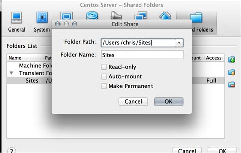 Mounting HTML Folder In Centos VirtualBox Chris Tate Davies