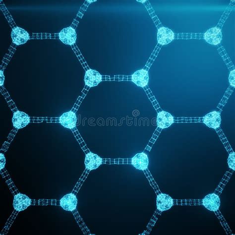 Abstract Nanotechnology Hexagonal Geometric Form Close Up Concept
