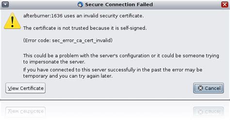 Thunderbird Error Display Message Help