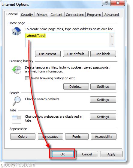 how to view your most visited web pages on startup in ie9