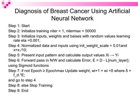 Breast Cancer Detection Using Artificial Neural Network Ppt Cancer Diseases And Conditions