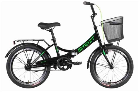 Велосипед ST 20" Formula SMART Vbr рама-13" черно-зеленый с багажником ...