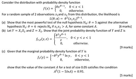 Consider The Distribution With Probability Density Chegg