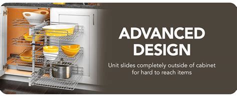 Amazon Com Rev A Shelf 3 Tier Pullout Shelf Organizer For Blind Corner Kitchen Bathroom