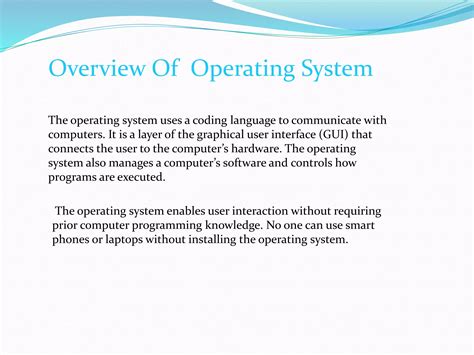 Ppt Of Features Of Operating Systempptx