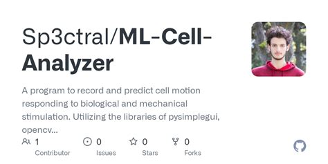 GitHub Sp3ctral ML Cell Analyzer A Program To Record And Predict