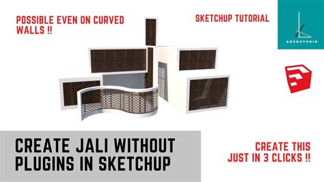 How To Make Jali Design On Curved Walls In Sketchup No Plugins Just