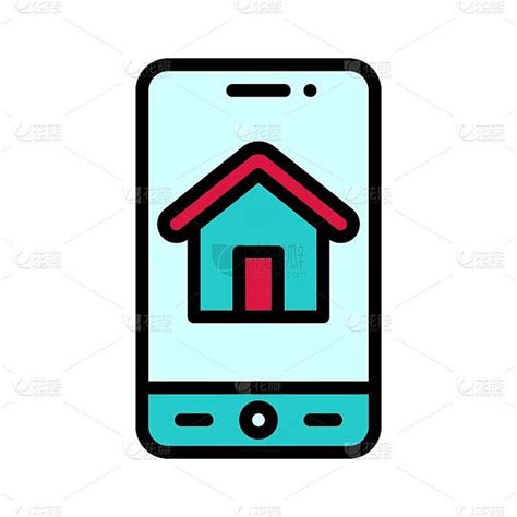 家居管理应用图标，移动应用矢量插图