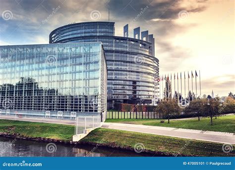 European Parliament Building Strasbourg France Stock Image Image Of