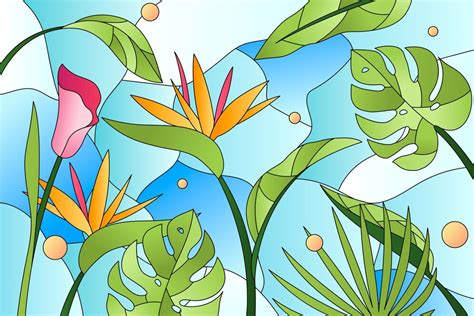 그라데이션 스테인드 글라스 배경 무료 벡터