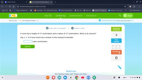 A Cone Has A Height Of 17 Centimeters And A Studyx