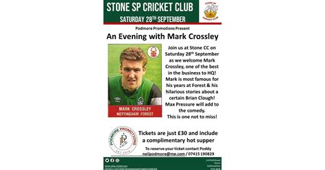 An Evening With Mark Crossley
