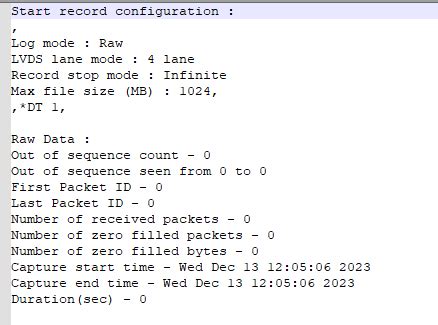 DCA1000EVM Stuck With Header Path Error And Lvds Path Error LEDs On Datacard Does Not Save Any