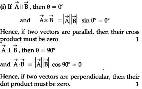 Find The Conditions For Two Vectors To Be I Parallel And Ii Perpendicular To Each Other