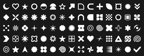 Premium Vector Set Of White Abstract Geometric Shapes And Forms Brutal Contemporary Figures