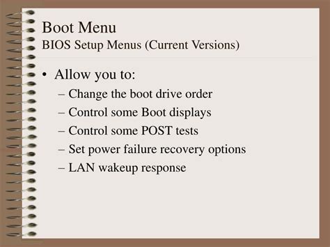 Ppt Setting The Bios Bios Part 3 Powerpoint Presentation Free Download Id5640002