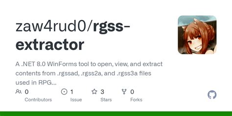 Github Zaw4rud0rgss Extractor A Net 80 Winforms Tool To Open