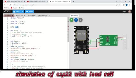Imad Ud Din On Linkedin Simulation Of Esp32 With Weight Scale In Wokwi Online Simulator